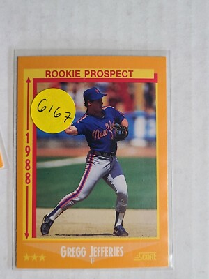 1988 Score Gregg Jefferies ROOKIE New York Mets #645 Baseball Card | eBay
