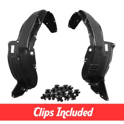 Driver & Passenger Side Fender Liner Set w/ Clips For 2003-2005 Toyota ...