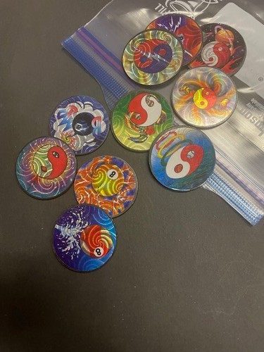 10 Assorted 8 Ball steel foil slammer pogs | eBay