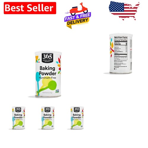 Whole Foods Market Aluminum-Free Baking Powder 40oz Total for Light ...