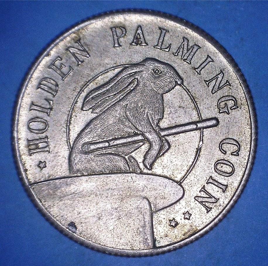 MAX HOLDEN (MAGICIAN) CUPRO-NICKEL PALMING COIN - RABBIT AND WAND ...