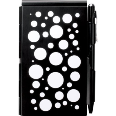#2270 Flip Note Paper Pad w/Pen Blanc Noir Collection Dots Purse Pocket ...