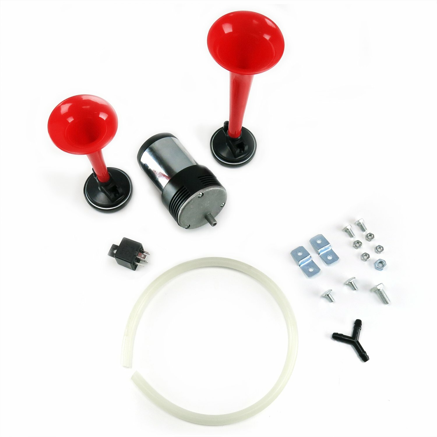 EVAC2 Dual Trumpet Train Horn Kit with Compressor trigger horns TRGH161 ...