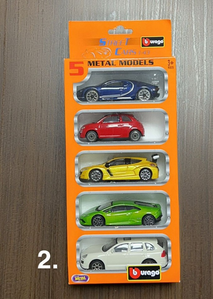 Burago Street Cars 5 Metal models Size 1:43, look at photo numbers ...