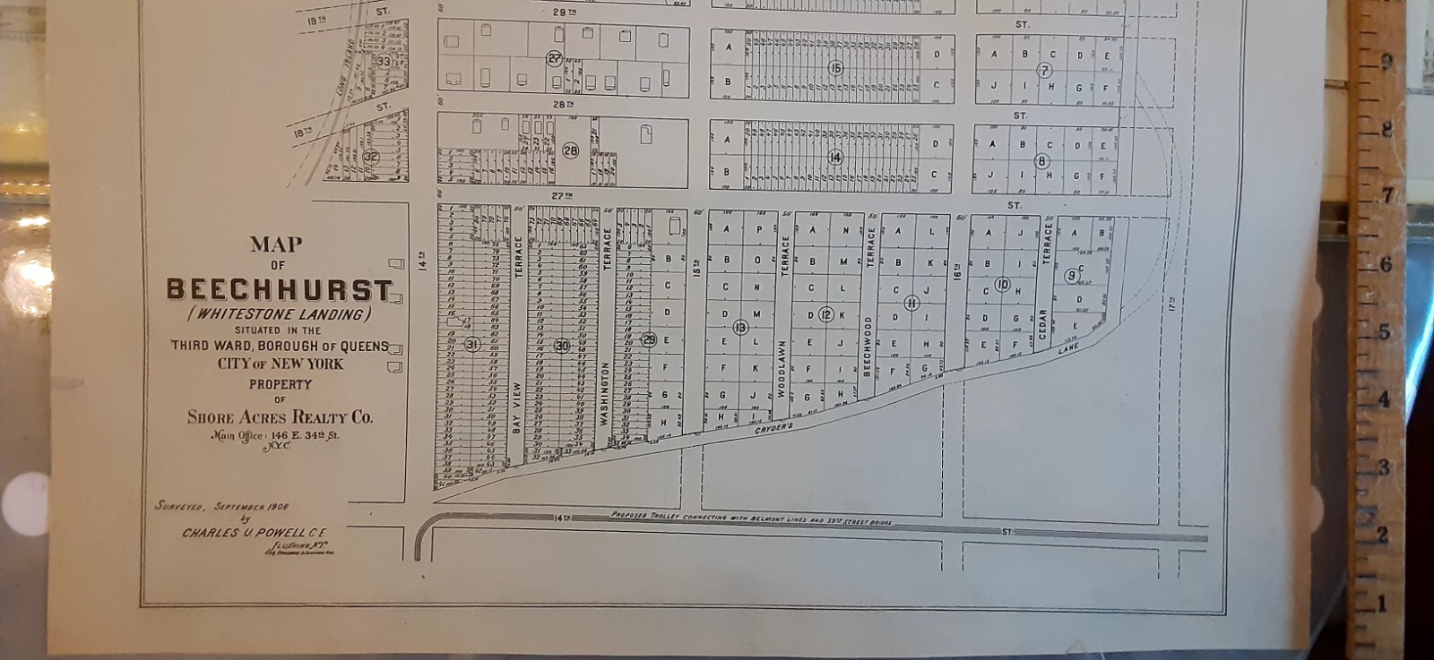 Orig 1906 QUEENS NYC 19x23 BEECHHURST WHITESTONE Development Map New ...