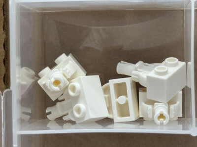LEGO Parts - White Technic, Brick 1 x 2 w Rotation Joint Pin - No 4920 ...