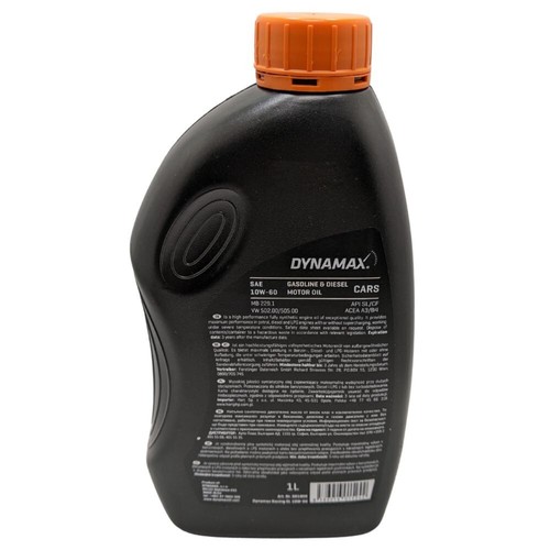 DYNAMAX Racing SL 10W-60 Fully Synthetic Car Engine Oil VW 502.00/505 ...