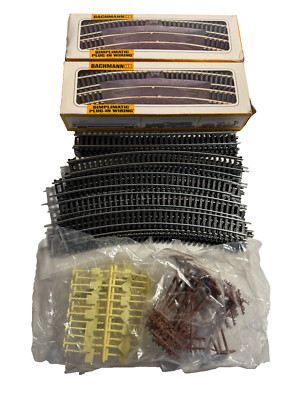 bachmann ho train track lot of 33 curved 16 straight and 2 terminal ...
