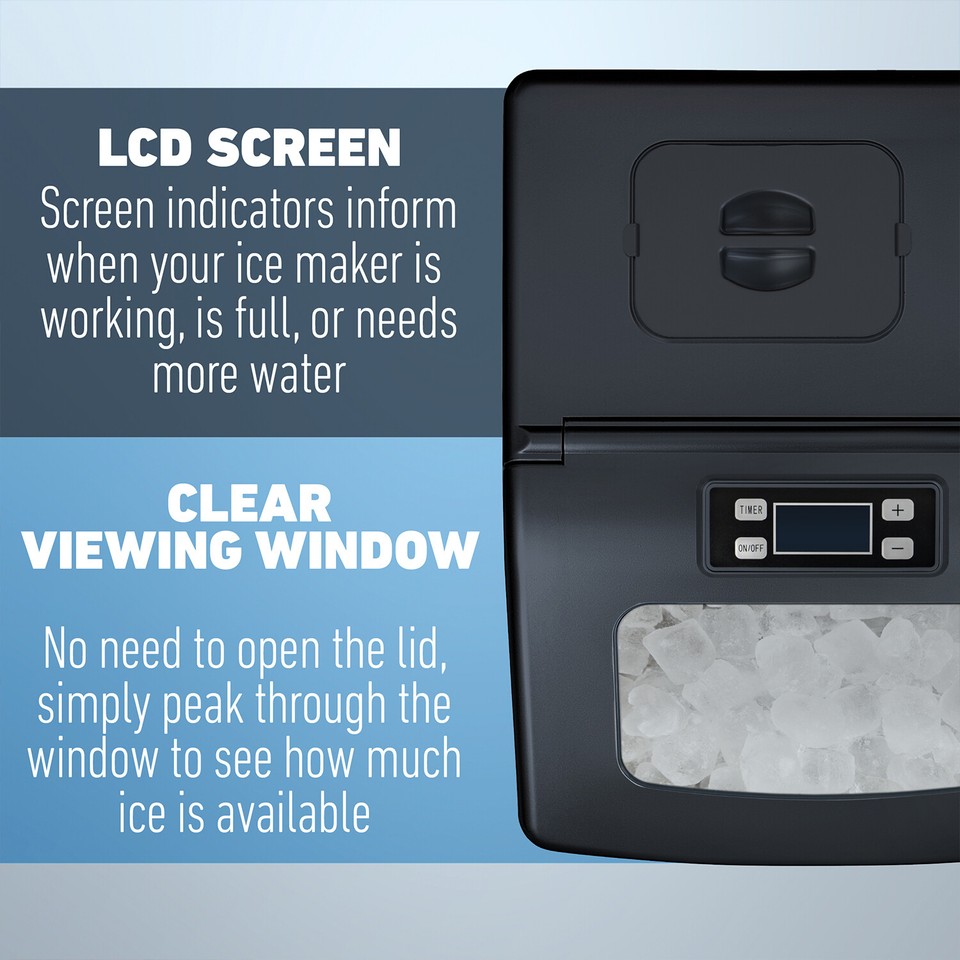 Deco Chef Countertop Portable Ice Maker for Home or Office, 40 lb/Day ...