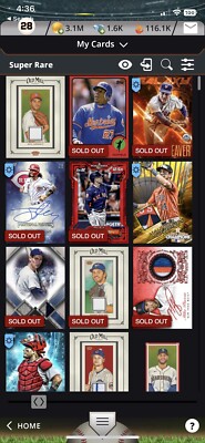 TOPPS BUNT DIGITAL BASEBALL CARDS BIG 199K COLLECTION, MAKE OFFER ...