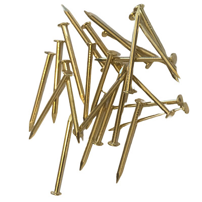Brass Plated Picture Pins Nail Photo Frame Hanging Head Bulk Hardened ...