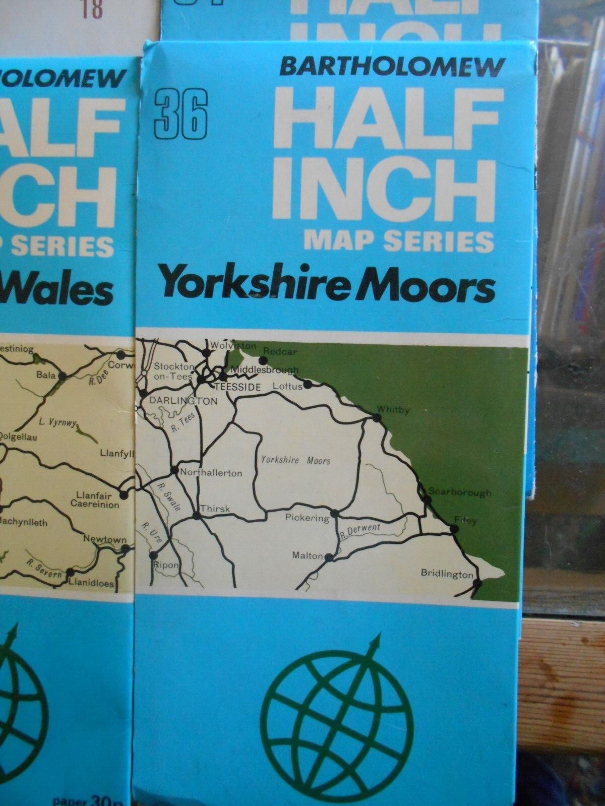 Bartholomew Half inch series maps of UK Price per map orange & blue ...