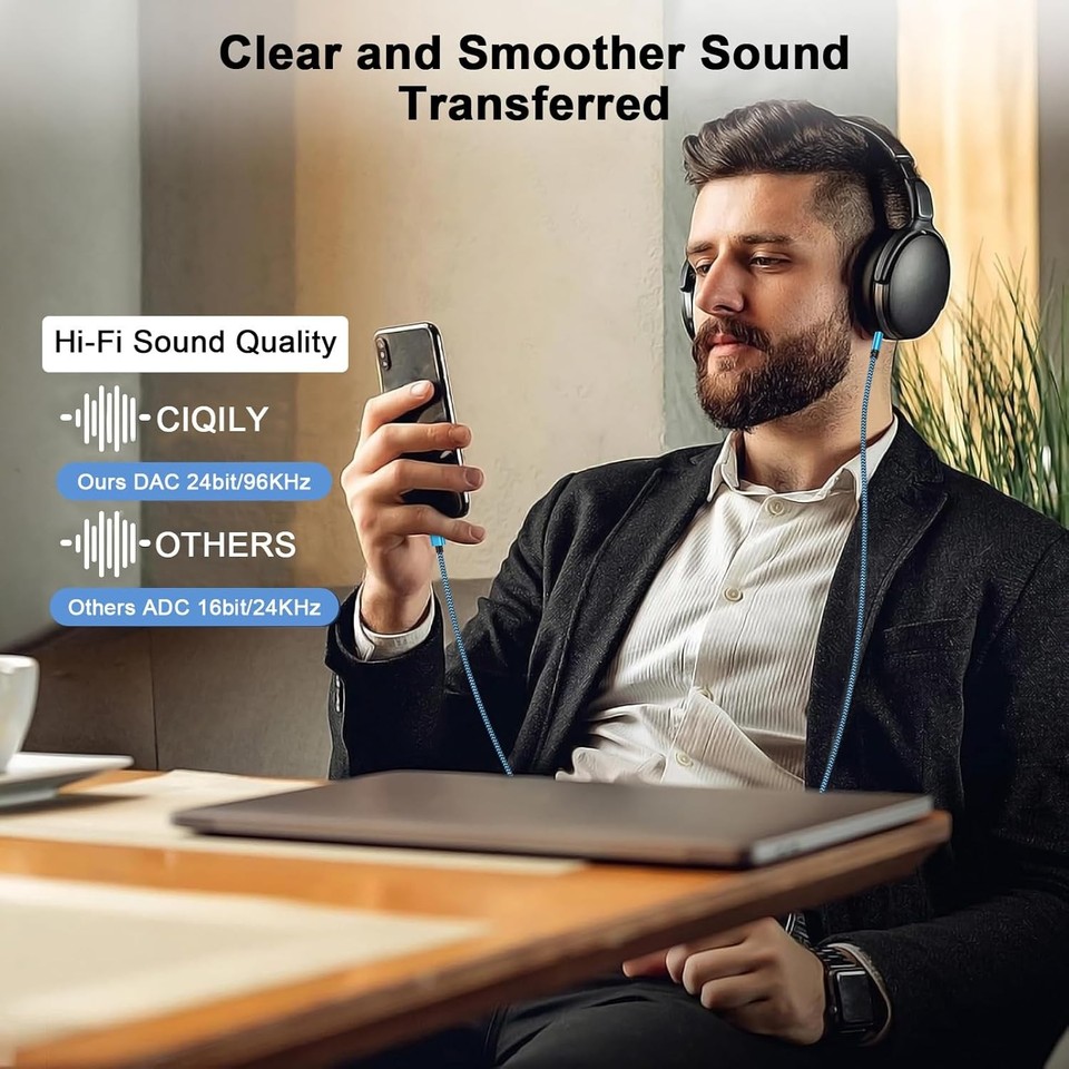 Samsung USB C to 3.5mm Audio Aux Jack Cable,3FT Type C Headphone Blue ...