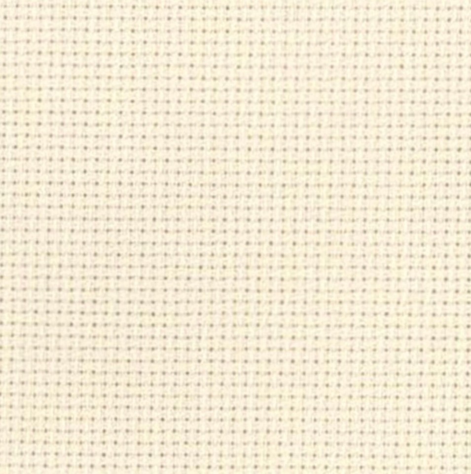 AIDA 11 14 16 18 22 28 COUNT CROSS STITCH FABRIC MATERIAL Black Cream ...