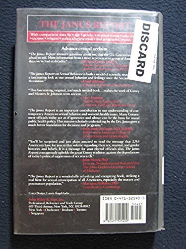 The Janus Report on Sexual Behavior [Feb 05, 1993] Janus, Samuel S. and Janus,.. 9780471525400| eBay