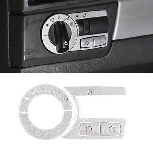 Fit For BMW X3 E83 2006-2010 Silver Aluminum Headlight Control Button ...