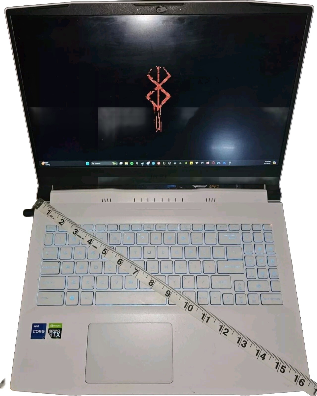 MSI Sword 15 Gaming Laptop White w/Cyan Blue Lights-RTX3050ti-I7-1TB ...