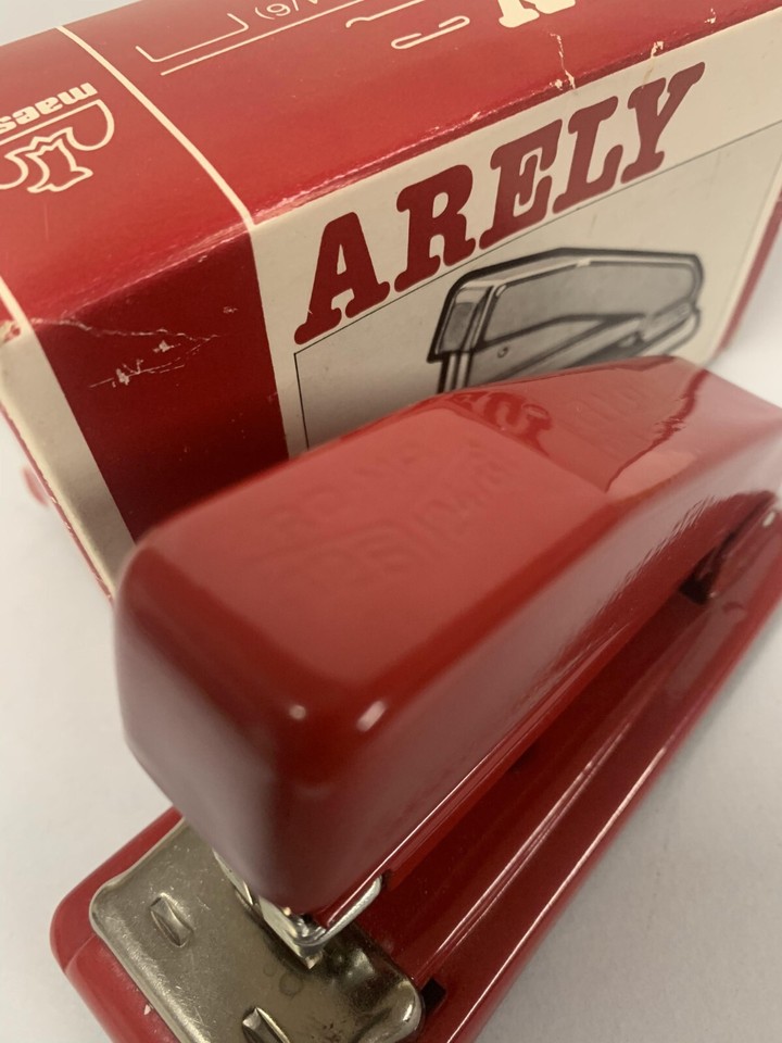 Vintage & Rare Red Arely Maestri Stapler - Made in Italy - Uses 126 (24 ...