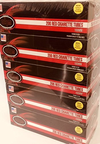 Ohm Red 100mm Cigarette Tubes 200 Count Per Box [5 Boxes] | eBay
