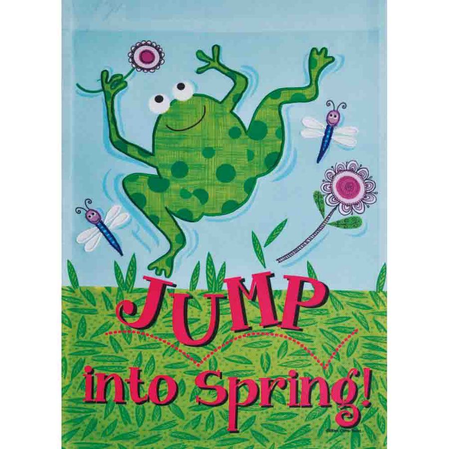 JUMP INTO SPRING FROG 12.5" X 18" FLAG 25-2230-73 RAIN OR SHINE ...