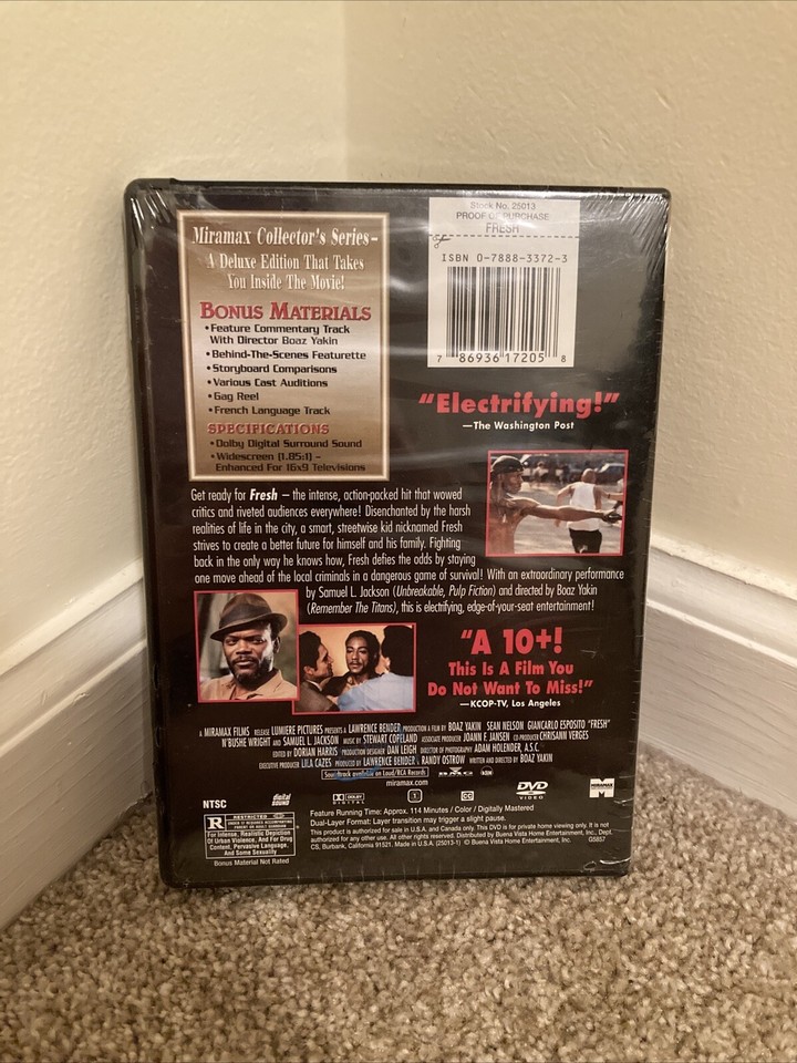 Fresh: Starring Samuel L. Jackson Hood Crime Ghetto Life Gang Wars (DVD ...