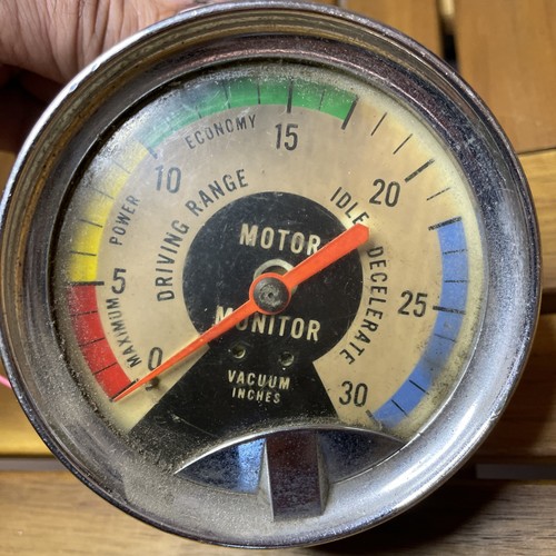 Vintage Motor Monitor Vacuum Gauge Gage | eBay