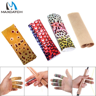 Maxcatch Fly Fishing Stripping Guards Fish Skin Pattern Finger Protect ...