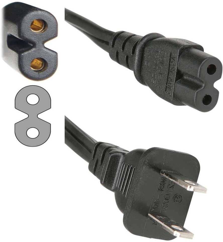 BRAND NEW 50x 2 Prong AC Power Cords, RoHS compliant, FREE SHIPPING ...