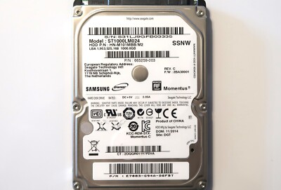 Samsung ST1000LM024 HN-M101MBB/M2 2BA30001 (S31) E7083-G94A SSNW 1TB 11 ...