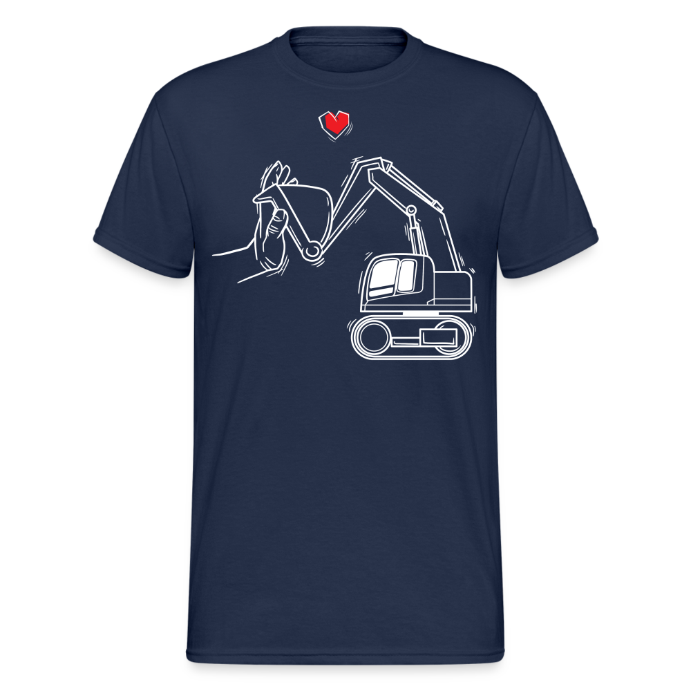 Bagger T-Shirt Bau Schaufel Mit Hand Baustelle Bauarbeiter Geschenk ...