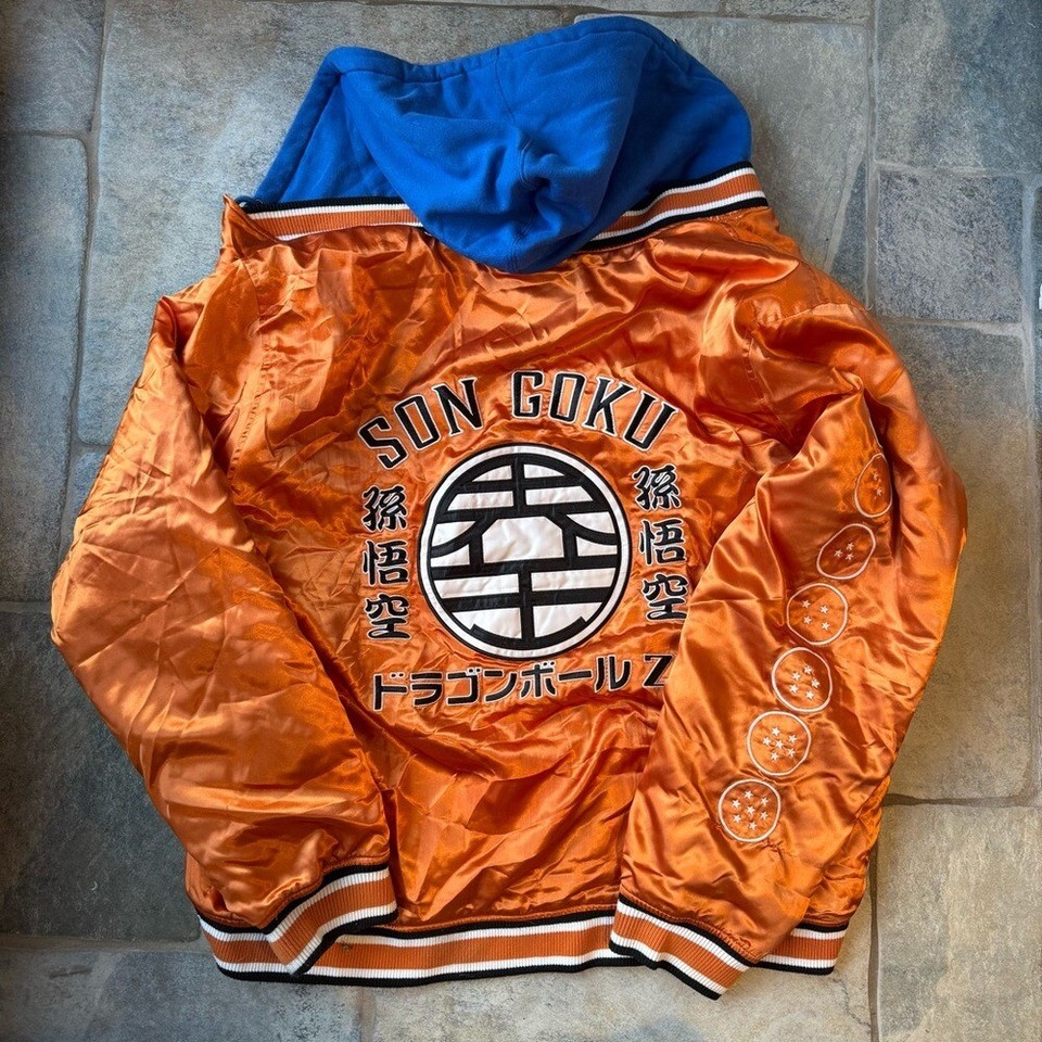 Dragon Ball Z Son Goku Embroidered Satin Coaches Jacket 2XL Anime ...