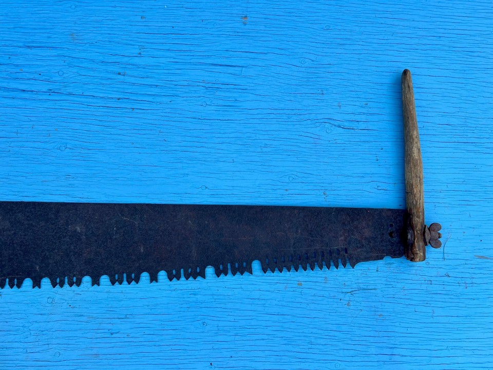 GREAT OLD Cross Cut Saw 60" Long Crosscut Tool Logging VERY WIDE BLADE ...