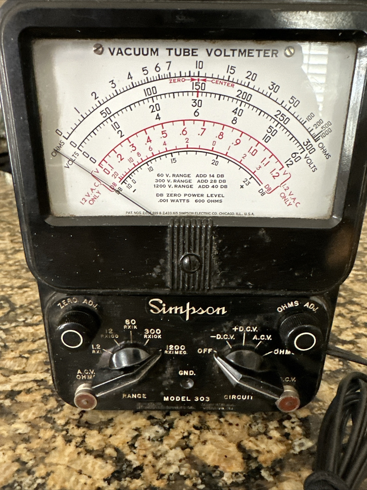 Simpson Vacuum Tube Voltmeter Model 303 Tested EUC | eBay