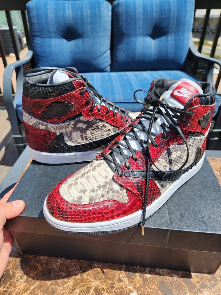 Air Jordan 1 Authentic Custom Python Skin 13 Us | eBay