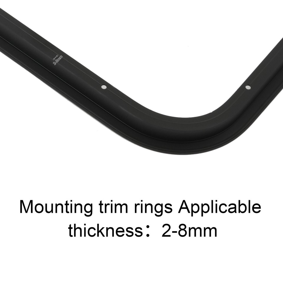 Horizontal Privacy Sliding Window w/Trim Ring Black 24"X 20" Universal ...