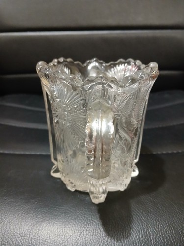 Antique Higbee Paneled Glass "Thistle" Celery Vase Spooner w/ Handles ...