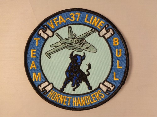 Military patch - Team Hornet Handlers Bull - VFA-37 Line | eBay