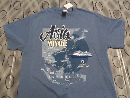 Medium NWOT Asia Voyage Holland Cruise LineT Shirt | eBay
