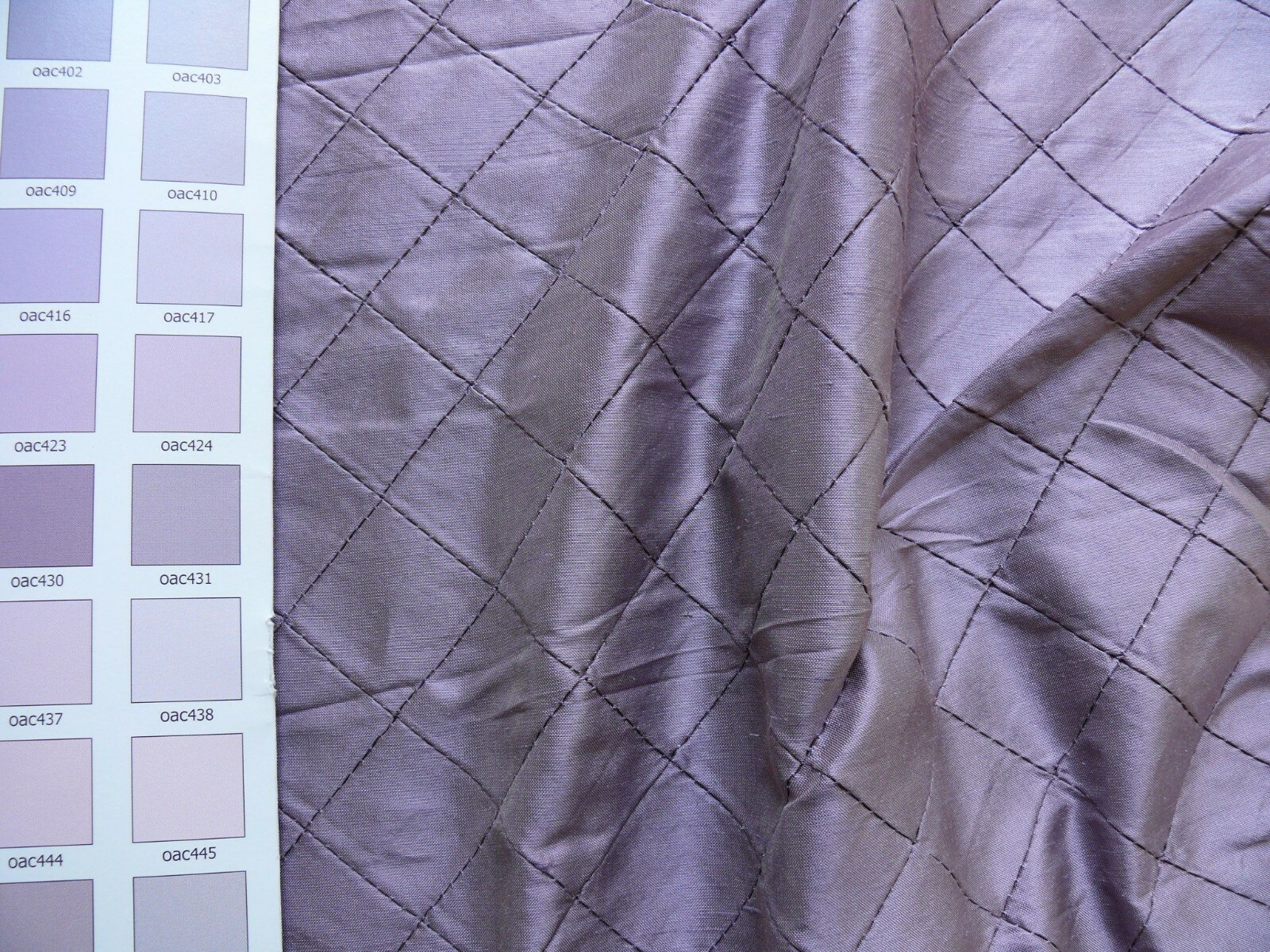 BY YD KRAVET DESIGNER 100%SILK PIN-TUCK LAVENDER LITE PURPLE LATTICE ...
