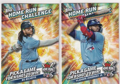 LOT (2) 2024 TOPPS HOME RUN PICK GAME BO BICHETTE VLADIMIR GUERRERO JR ...