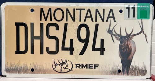ROCKY MOUNTAIN ELK FOUNDATION RMEF MONTANA LICENSE PLATE | eBay