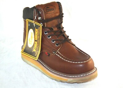 COBRA Men Work Boot Cobra C27M Dark Brown Genuine Leather Welt ...