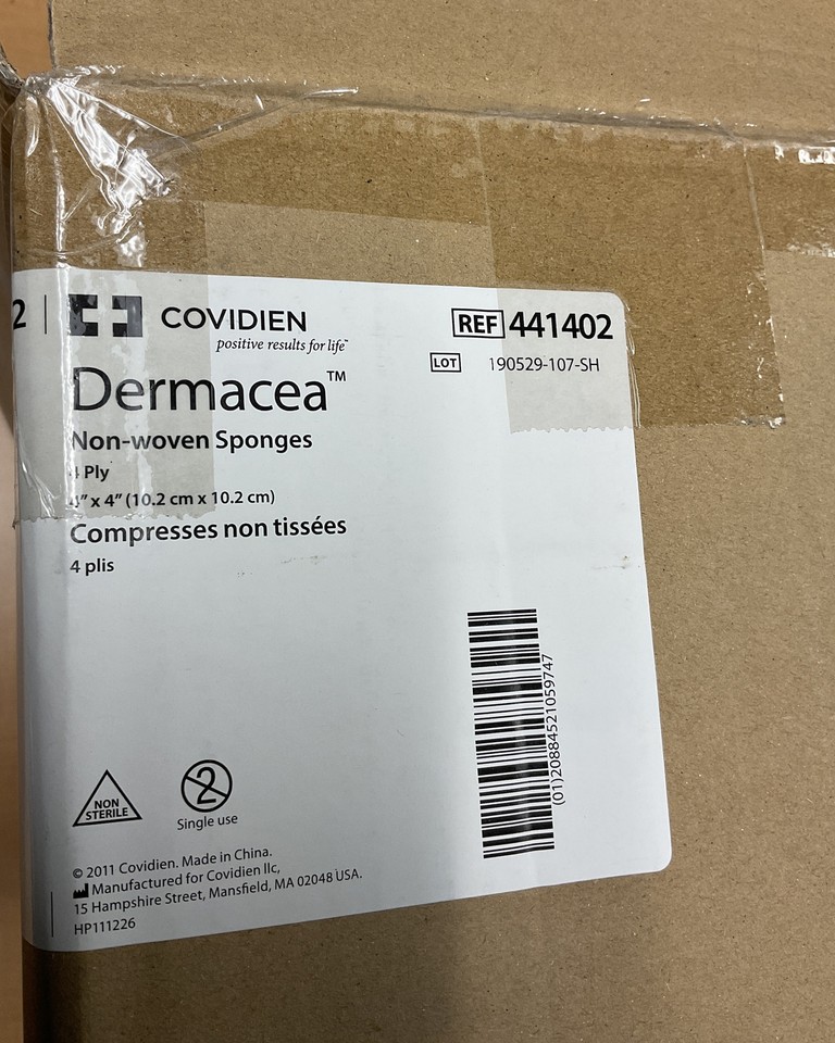 Dermacea 4-Ply Non-woven Gauze Sponge NonSterile 4 x 4" 10 Bag(s) 200 ...