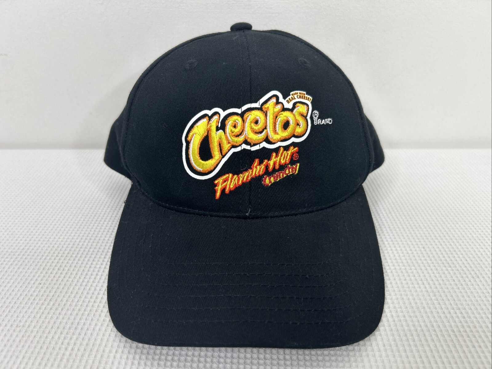 Cheetos Flamin Hot Black Hat Adjustable Strap Basebal… - Gem