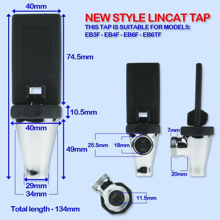 LINCAT TAP FOR HOT WATER BOILER FITS MODEL EB3FX GENUINE OEM SPARE PART ...