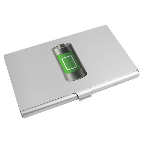 'Fully Charged Battery' Business Card Holder / Credit Card Wallet ...