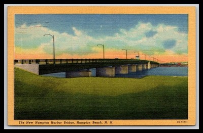 The New Hampton Harbor Bridge, Hampton Beach, N. H. - Old Postcard H3 ...