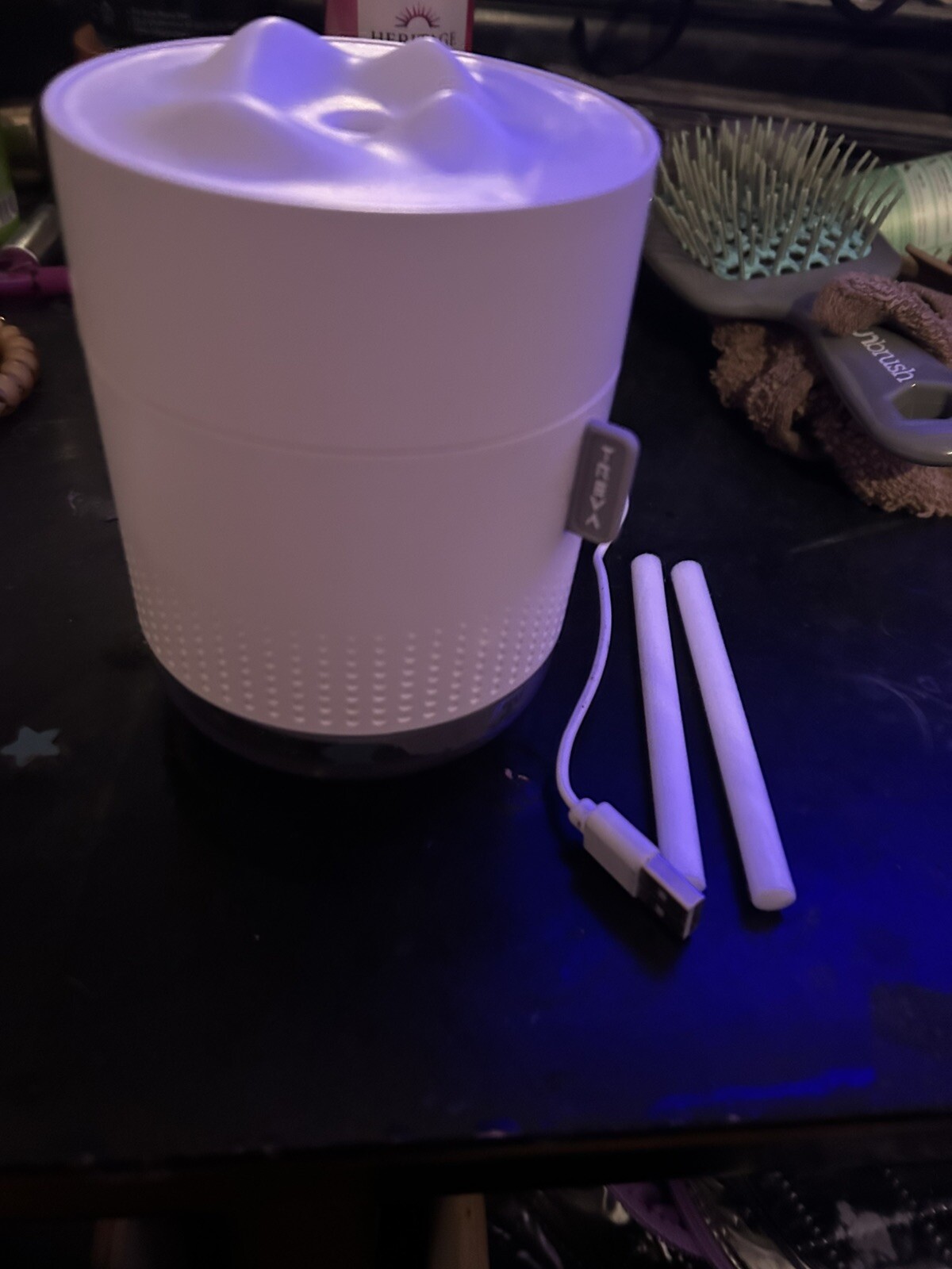 Treva Portable USB Rechargeable Night Light & Mini Cool Mist Humidifier ...