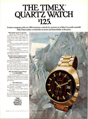 Vintage 1972 Timex Quartz Watch Is Accurate And Dependable Print ...