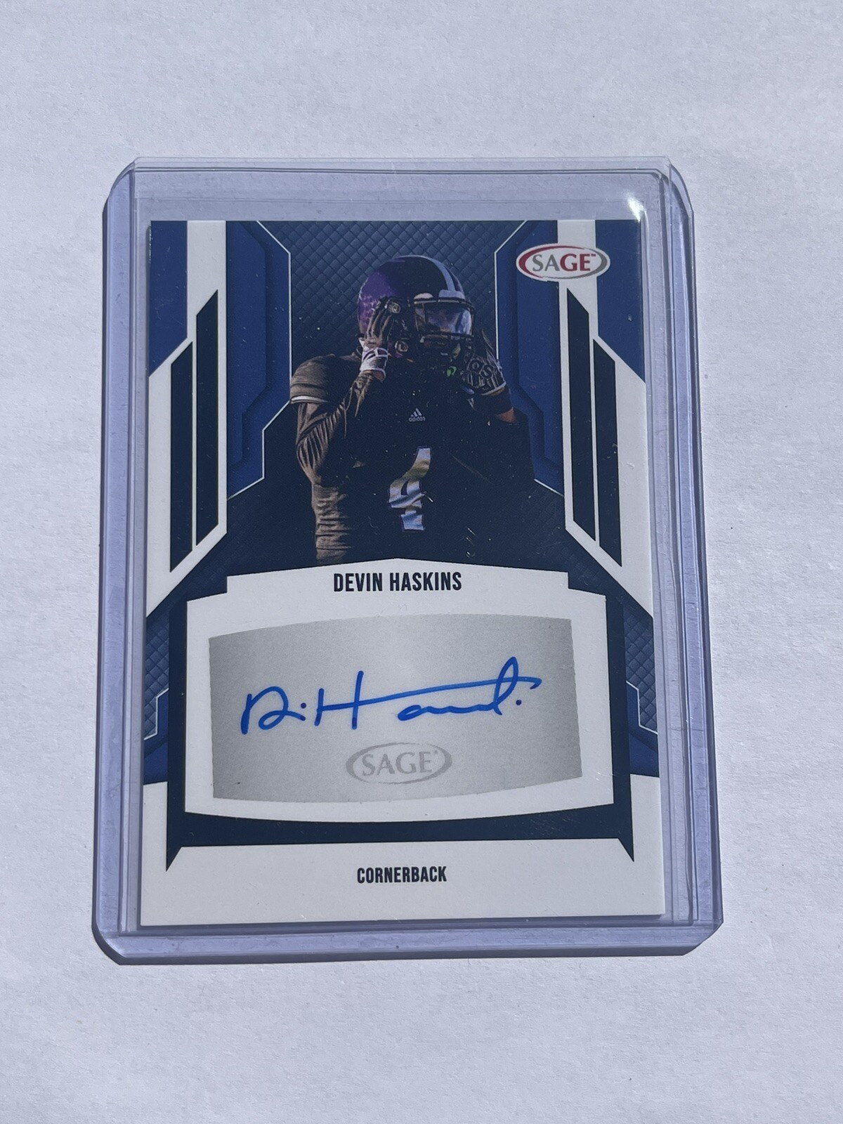 2024 Sage Football BLACK Auto Devin Haskins #A-DH Holy Cross Autograph ...